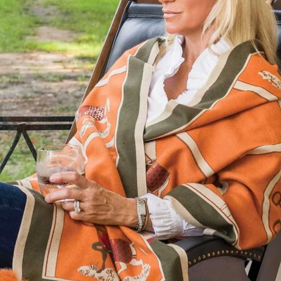 CGC Trunkshow | Accessories | New Large Equestrian Prestige Stole Scarf ...